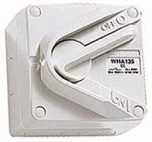 Clipsal WHA-SERIES SURFACE SWITCH 250V 1-Pole Weather Protected GREY ...