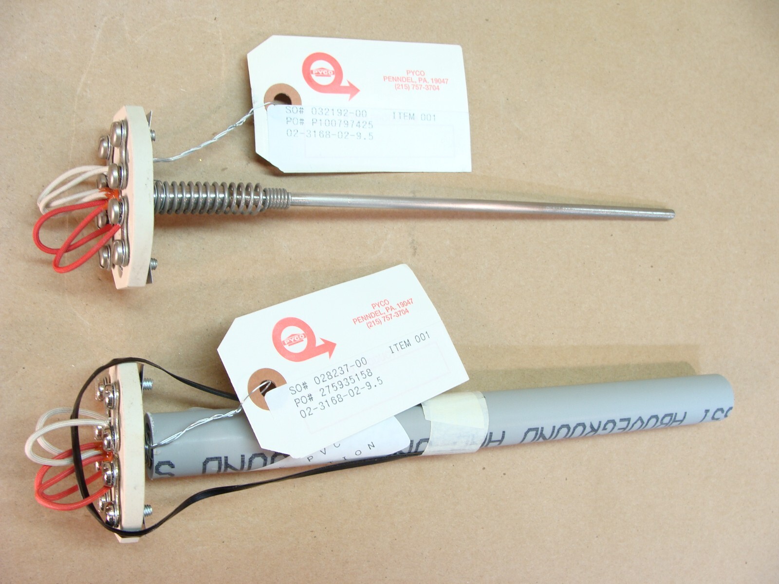 NEW lot of 2 PYCO probe thermocouple 02-3168-02-9.5 | eBay