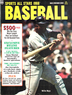 1966 Willie Mays on Cover of Sports All Stars Magazine EX-MT w/Free ...