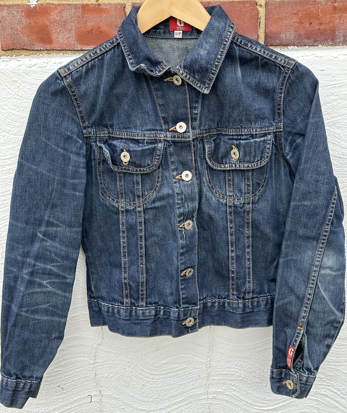 Guess Jeans Women Sz Small Denim Jean Jacket Y2K Vint… - Gem