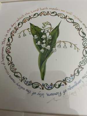 Susan Loy Lily Of The Valley Print Literary Calligraphy Psalms 118:24 ...