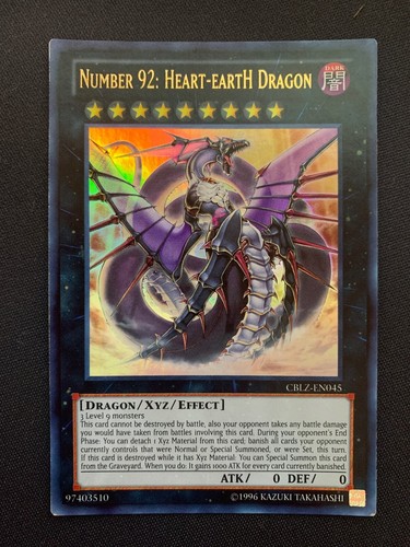 Yugioh Number 92: Heart-eartH Dragon NM. CBLZ-EN045 - Ultra Rare ...