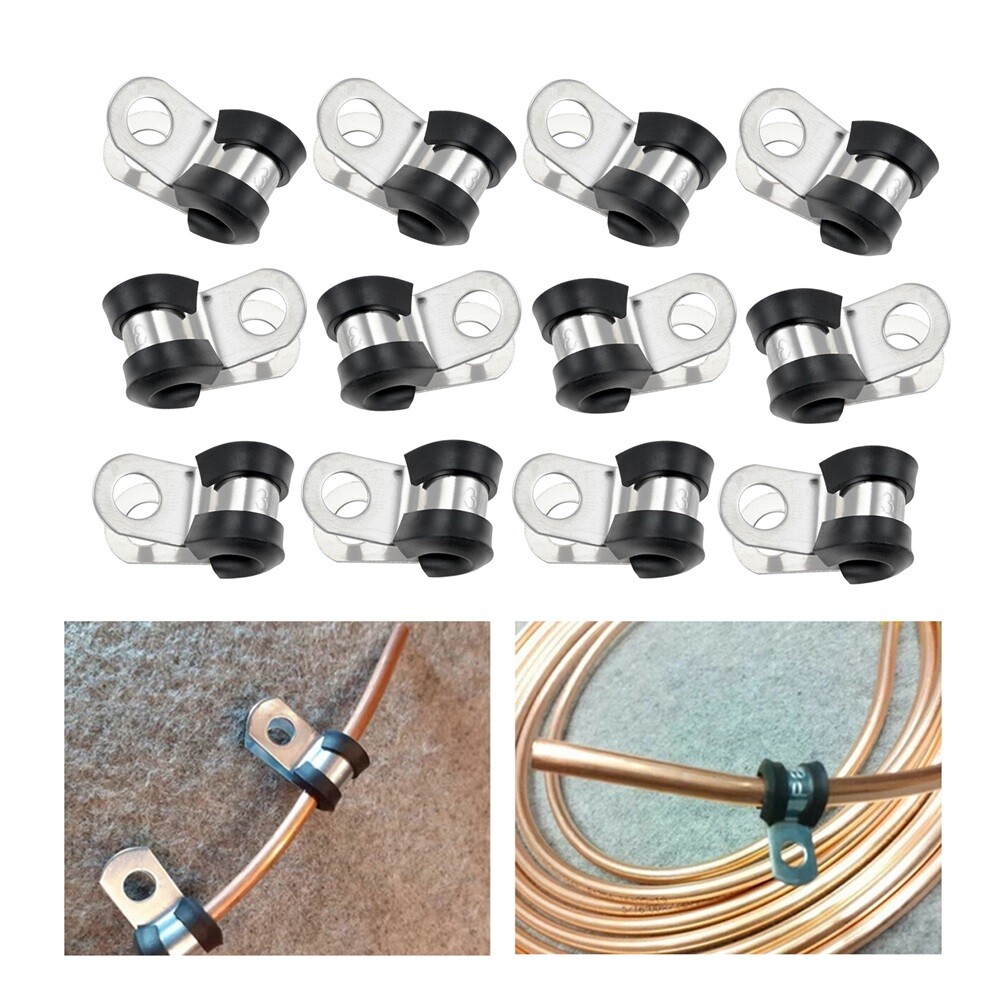 12Pack Car Brake Pipe Clips Attaching Brake Tube To Chassis For 3/16 ...