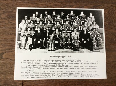 Philadelphia Flyers 1974-75 Team Hockey Photo Bobby Clarke Bernie ...