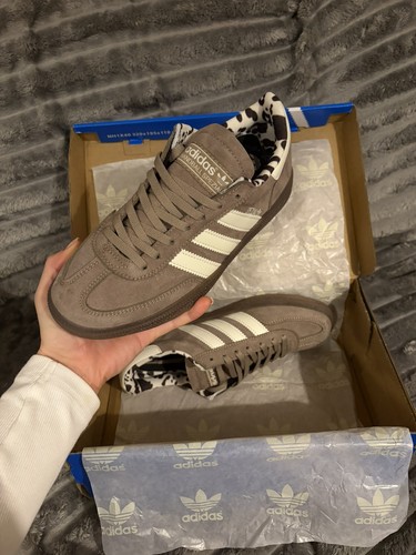 Adidas Cloudy Brown Suede Cow Print Trainers Size 6 Brand New | eBay UK