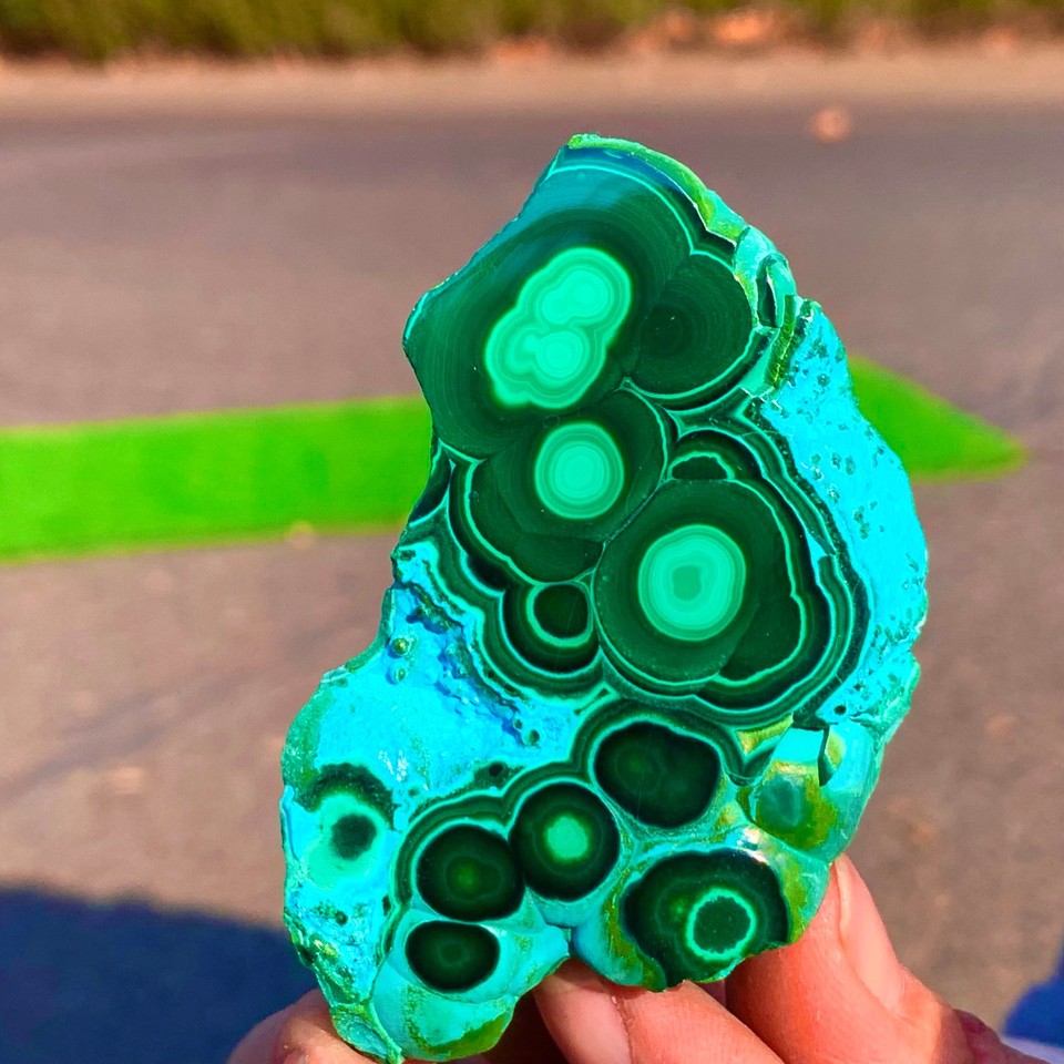 74g Natural Chrysocolla/Malachite transparent cluster rough mineral ...