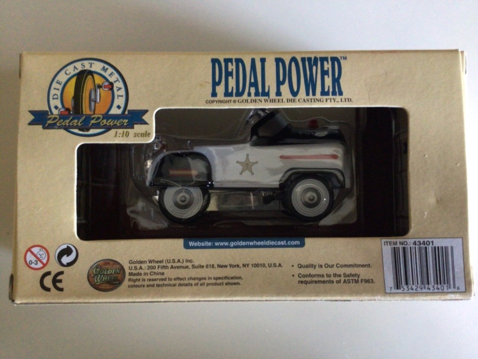 Golden Wheels Pedal Power - Police Dept. Pedal Car Replica - 1:10 scale ...