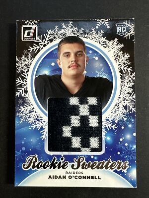 AIDAN OCONNELL 2023 DONRUSS 2 COLOR HOLIDAY SWEATER RC HS-AOC LAS VEGAS ...