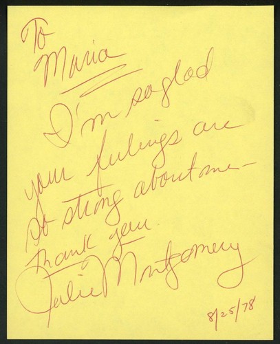 JULIE MONTGOMERY signed album page | "Revenge of the Nerds" - autograph ...