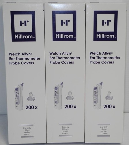 Welch Allyn Hillrom Ear Thermometer Probe Covers - 200 Count x 3 NEW IN ...