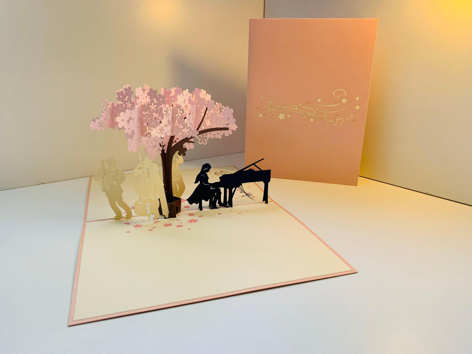 Origami Pop Cards Orchestra Music Band Cherry Blossom Tree 3D Pop Up ...