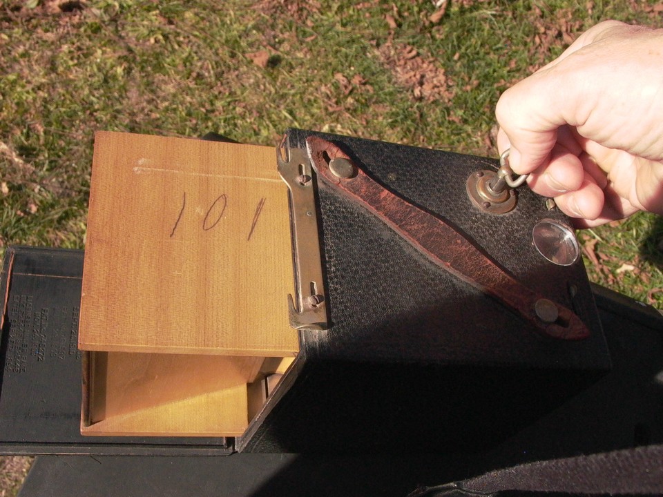 Ansco Box Camera 1894 patent 101 film 9x9cm sized prints wood build ...
