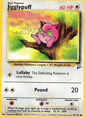 Pokémon Jigglypuff Card 77/130 Jungle Series | eBay