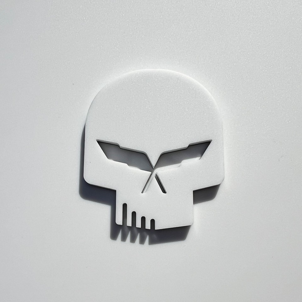 ONE (1) C5 JAKE Skull fits Chevy Corvette Racing Emblem Badge Vette C5R ...