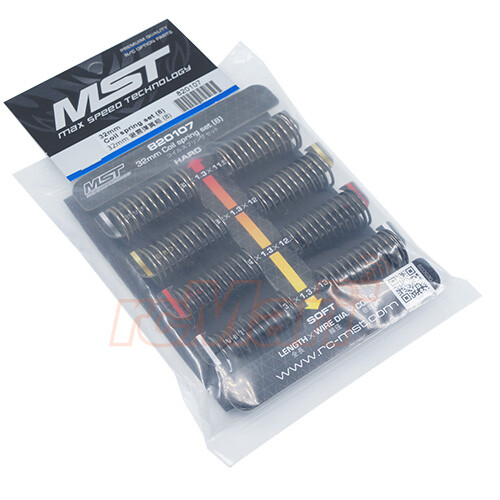 MST 32mm Coil Spring 8 pcs Set Silver For 1/10 RC Drift #820107 | eBay