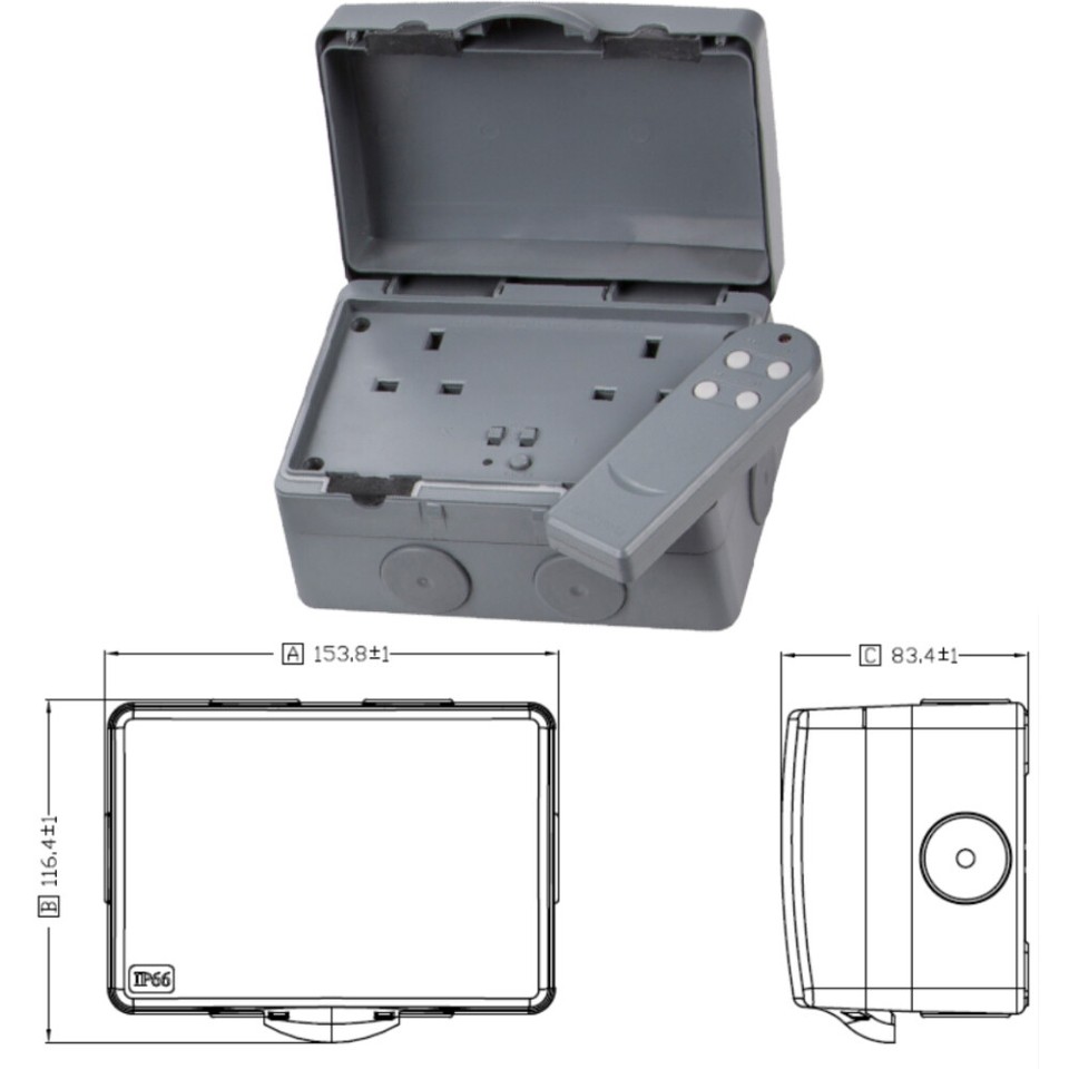 Weatherproof Outdoor Single Twin Double Fused Spur Outside Garden ...