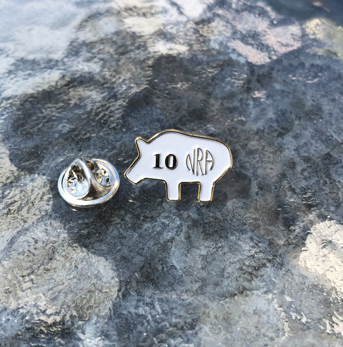 NRA National Rifle Association 10 Gold Tone Metal Travel Lapel Pin ...