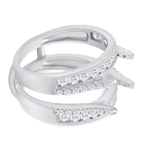 14K White Gold 1.10Ct Round Lab-Created Diamond Women's Wedding Ring ...