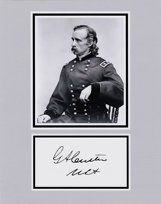 GENERAL GEORGE CUSTER CUSTOM 8 by 10 REPRINT PHOTO & REPRINT AUTOGRAPH ...