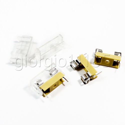 10pcs Panel Mount PCB Fuse Holder Case with Transparent Cover 5 x 20mm ...
