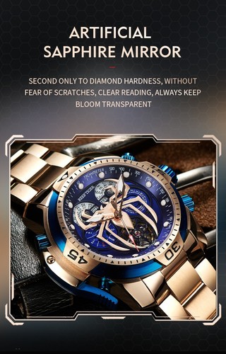 Reef Tiger Men's Deluxe Automatic Watch with Year, Month, Date, Day- | eBay