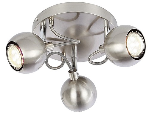 Ceiling round Spotlight Round 3 Way LED satin | eBay