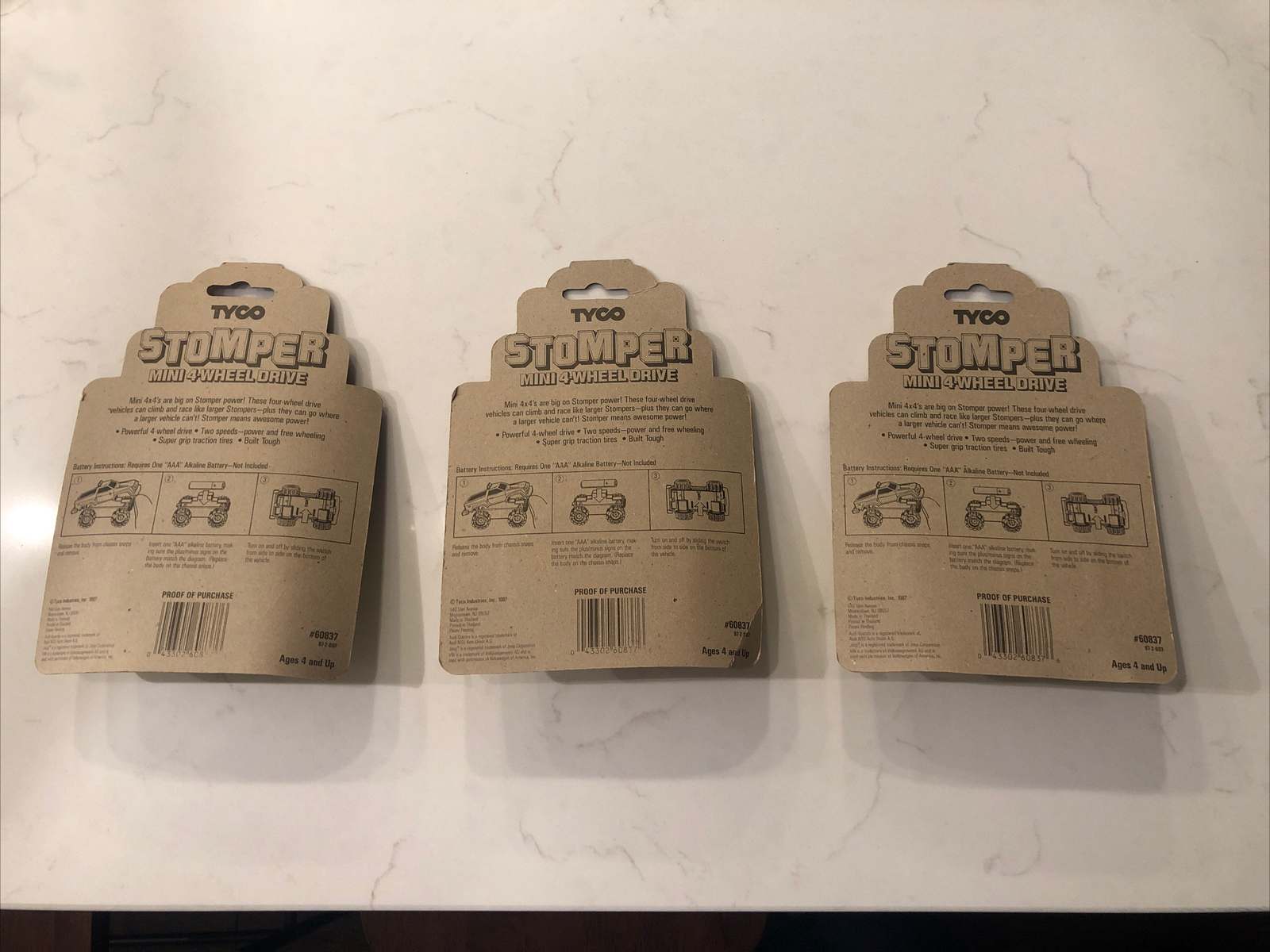 (3) Tyco Stomper Mini 4 Wheel Drive Jeep #60837 Rare!!!! NOS Vintage | eBay