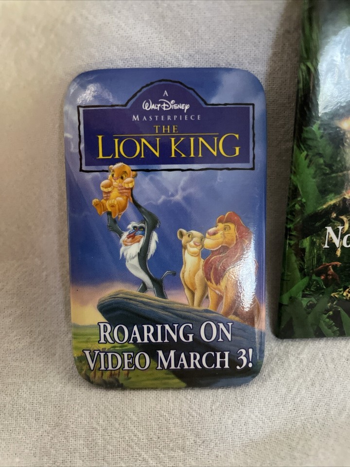 Vintage Disney VHS Pins Cinderella Jungle Book Lion King Announcing ...