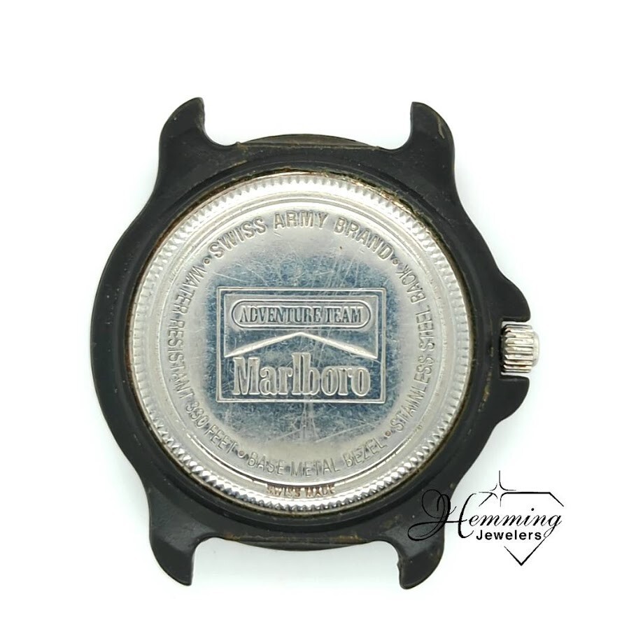 VTG Swiss Army Original Marlboro Watch Men 39mm; Not Working-for Parts ...