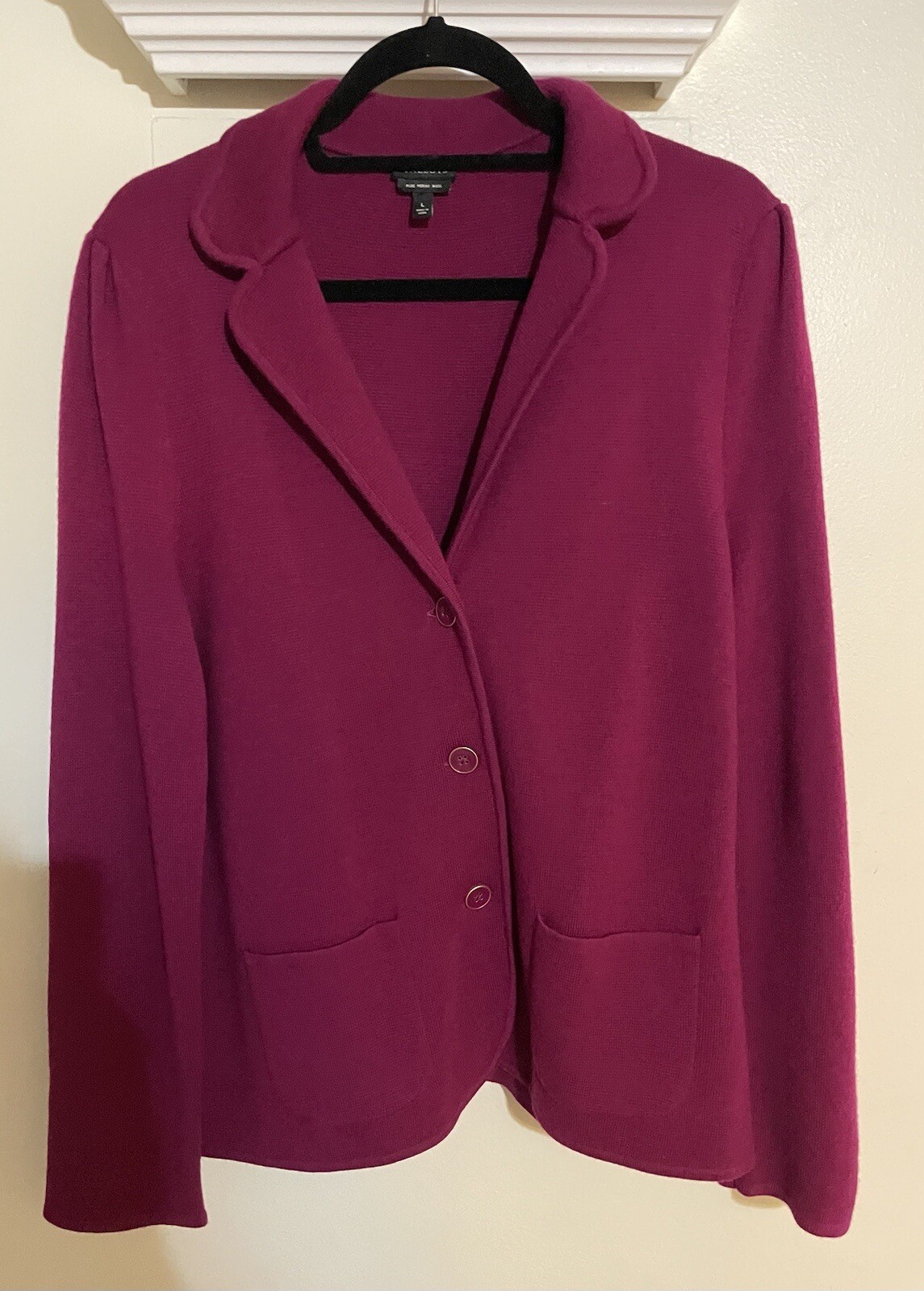 Talbots Burgundy 100% Wool Cardigan, And Top 70% Cotton 30% Rayon,Twin ...