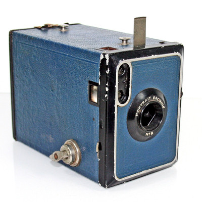RARE BLUE KODAK PORTRAIT BROWNIE No.2 1930's VINTAGE 120 FILM BOX ...