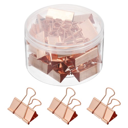 24 Pcs Metal Large Binder Clip Paper Binder Clip, Rose Gold, 2.5 x 1.6 ...