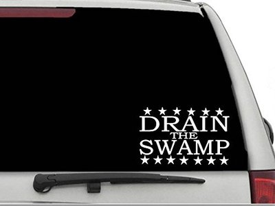 Drain the Swamp vinyl decal sticker Trump Political Car Truck Window ...