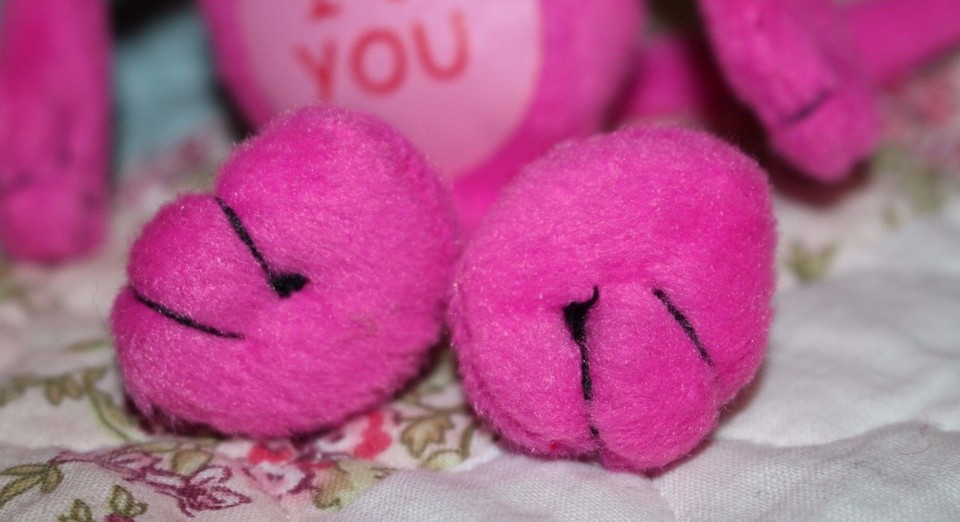 Oriental Trading Pink Monkey Valentine Plush I Heart You Upside Down ...
