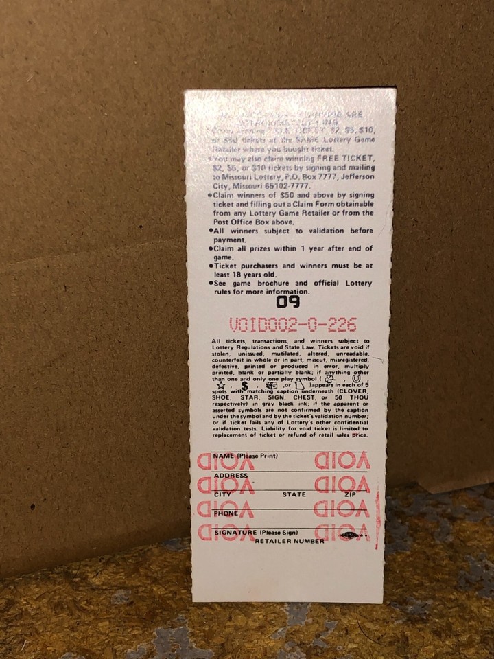 Vintage Unscratched $1 3 Of A Kind SAMPLE VOID Scratch Ticket MO ...