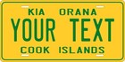 Cook Islands 1993 License Plate Personalized Auto Bike Motorcycle Tag ...