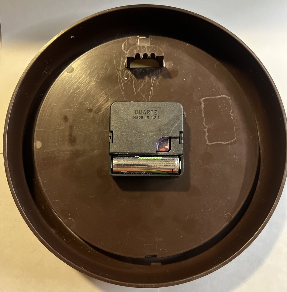 Spartus Clock 8" Quartz Brown Kitchen Plastic Retro Vintage Original | eBay