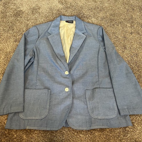 VTG RRRRuss Russ Togs Lightweight Cotton Blend Blue Blazer Size Medium ...