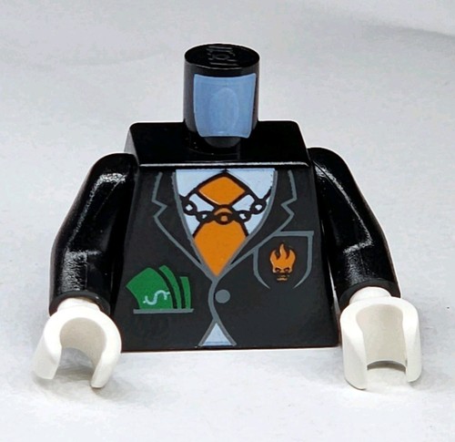 NEW LEGO® Black Minifigure torso Part Suit Dollar Bill Cash Green ...