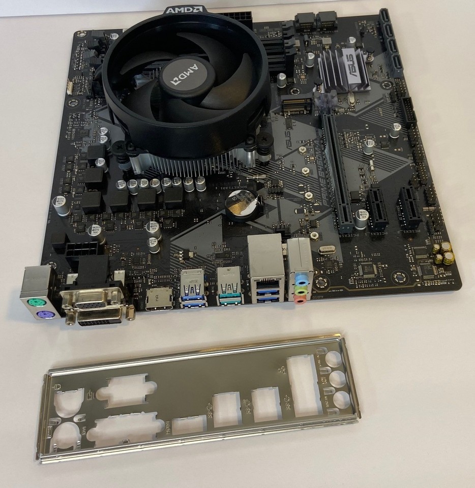 ASUS Prime B450M-A AM4 Motherboard +Ryzen 3 2200G +Cpu cooler +IO ...