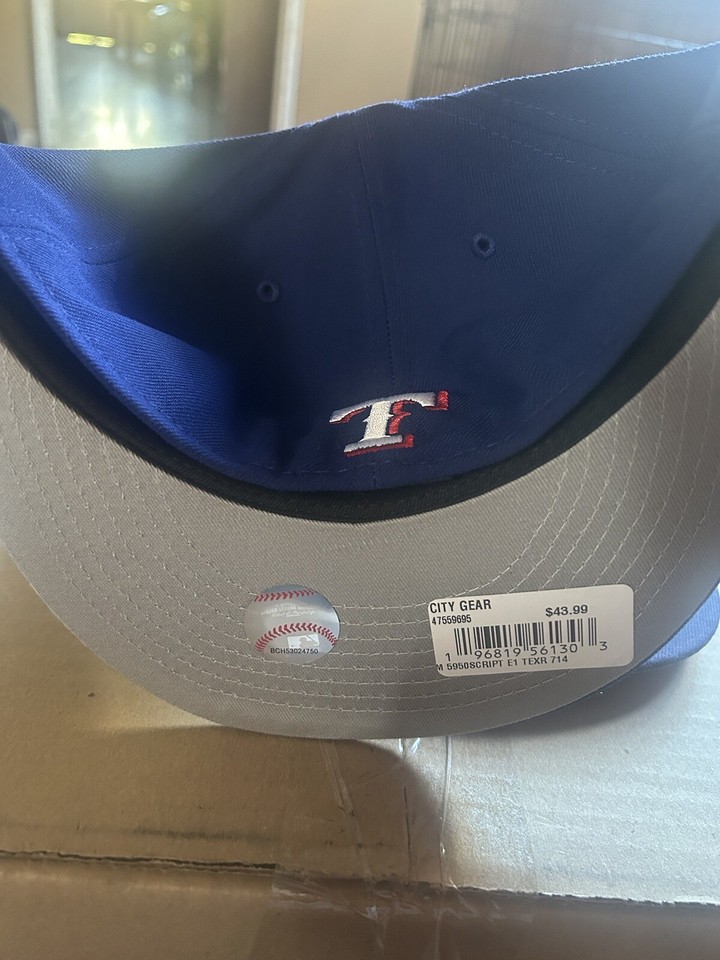 New Era TEXAS RANGERS Script Fairway 59Fifty Fitted Hat 7 1/4 New W ...