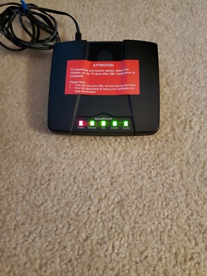 Siemens Speedstream 4100 Ethernet ADSL Modem (060-D141-A39), plus ...