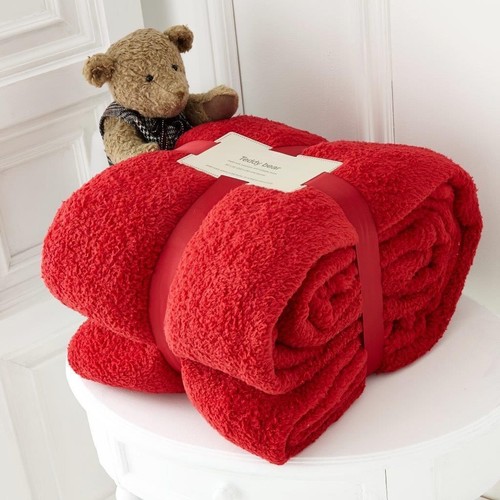 Teddy Bear Throw Super Soft Fleece Blanket Throw Sofa Bed Couch Luxury ...