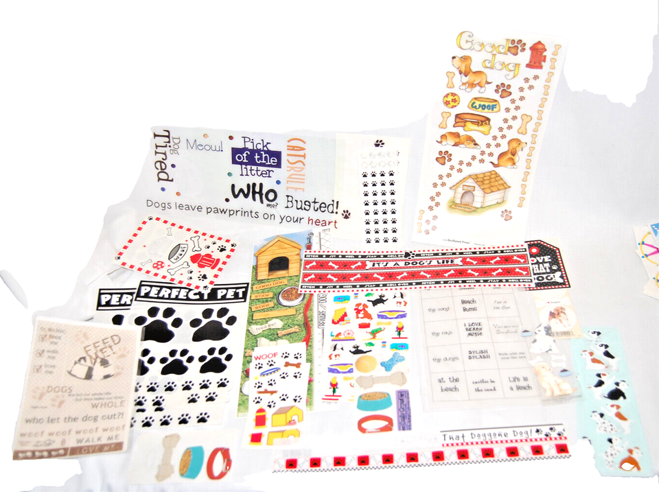 Assorted Scrapbooking Craft Stickers Vintage & New 490 Sheets Huge Lot ...