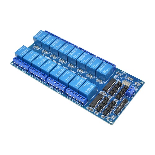 16-Channel 12V Relay Shield Module with optocoupler LM2576 Power supply ...