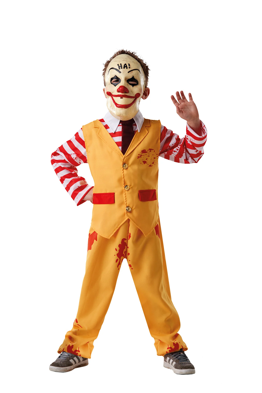 Dapper Clown Child Childrens Halloween Horror Film Fancy Dress Costume ...