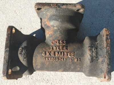 4" Tyler Union Tee 4x4 MJ 350 DI C-153 Flanged Pipe Fitting Ductile ...