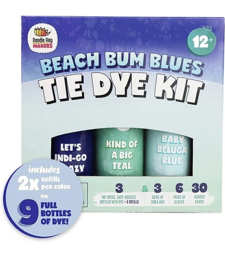 Tie Dye Kit in Beach Bum Blue Colors by Doodle Hogs | eBay