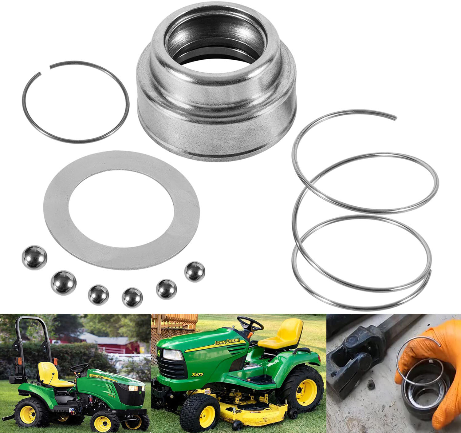 AM133973 Drive Shaft Lock Rebuild Kit Fits John Deere Compact Tractors ...