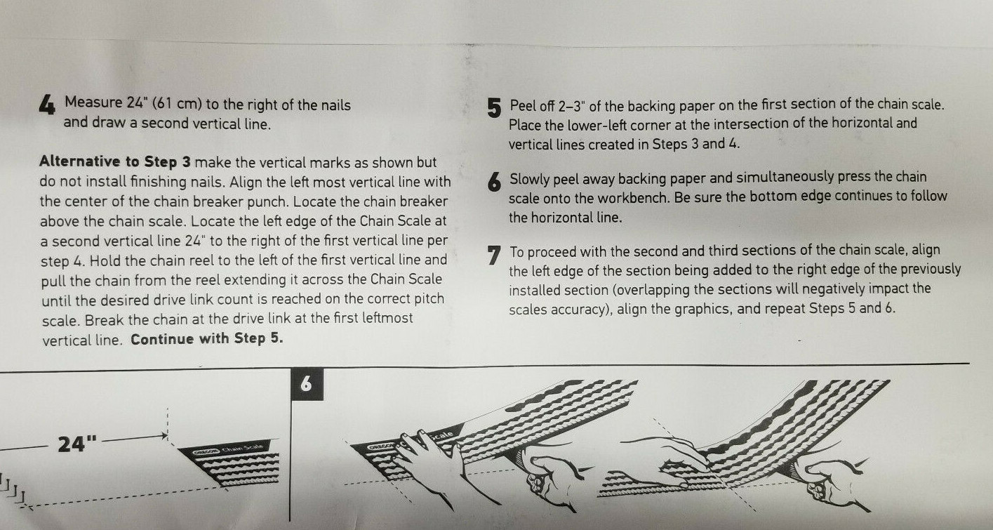Oregon Chainsaw Chain Scale Reference Guide Chart Defines Type Pitch ...